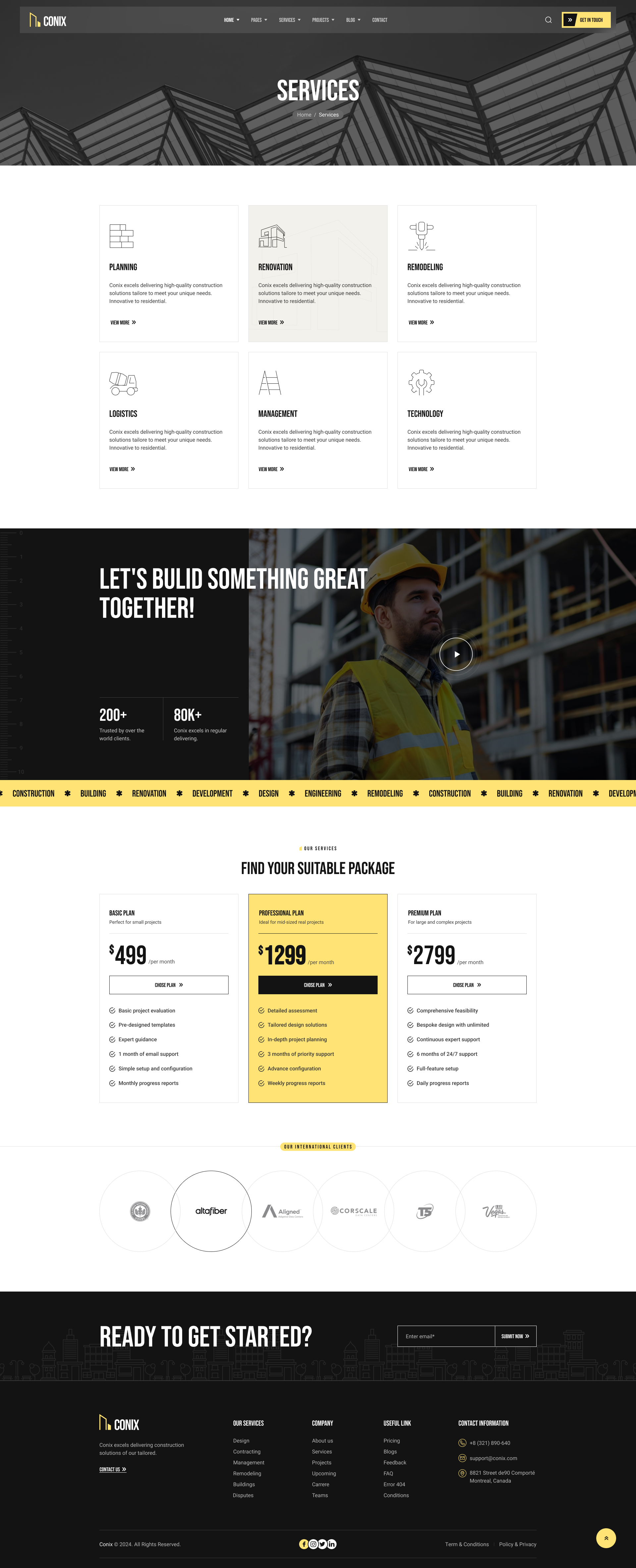 Conix- Construction Figma Template by Theme-Junction | ThemeForest